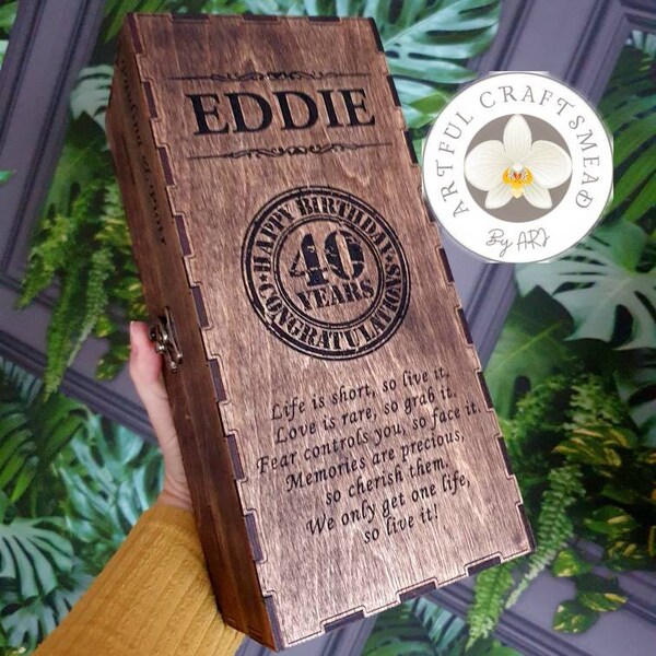 Wooden Whiskey Box - Etsy