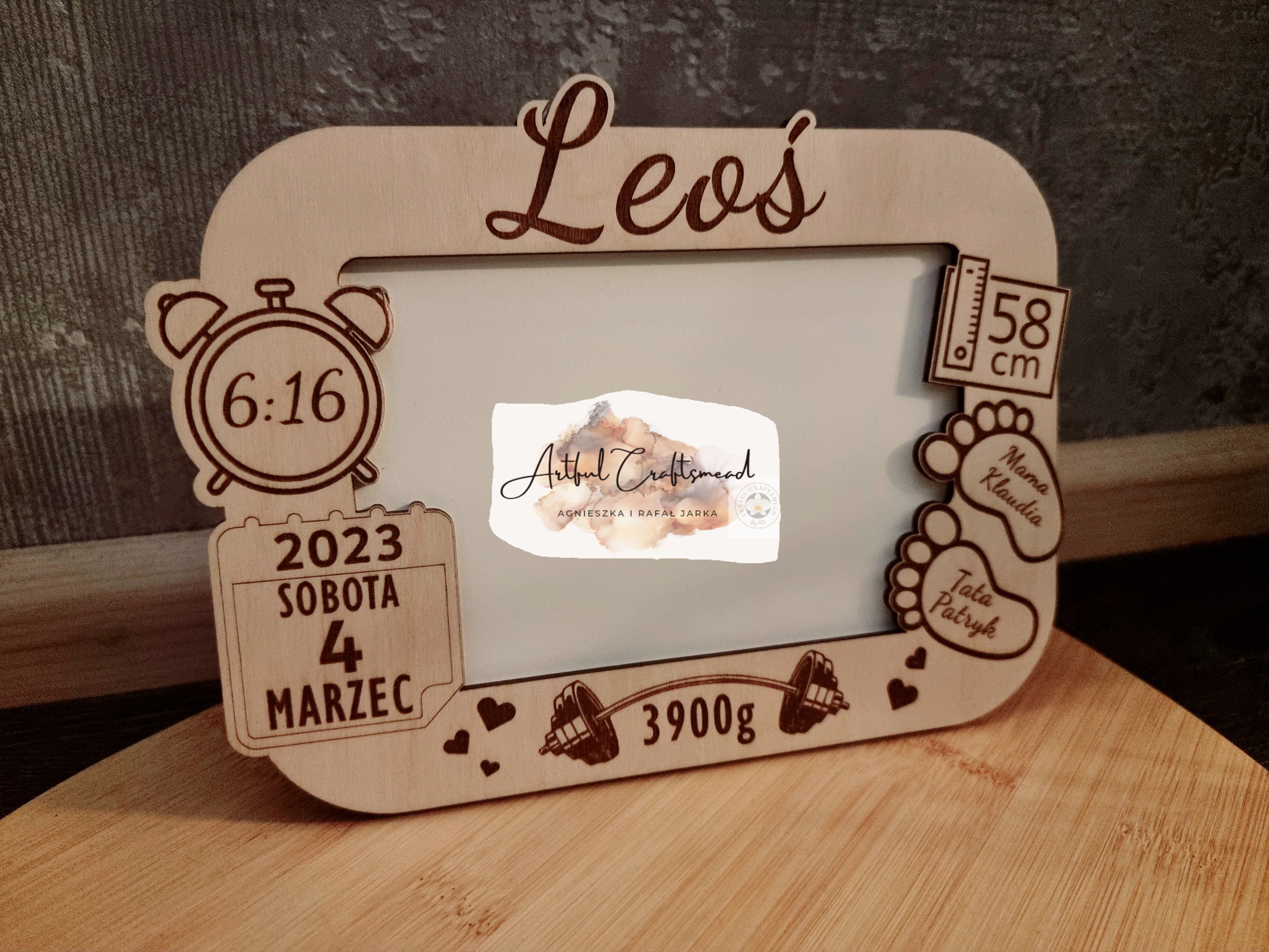 Personalised Wooden Photo Frame for Kids Gift for Children - Etsy
