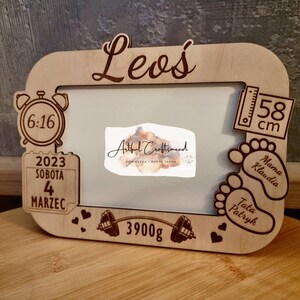 Personalised Wooden Photo Frame for Kids, Gift for Children, Baby ...