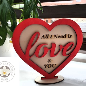 Personalised Heart Stand, Valentines Day Sign, Valentines Gift, Display ...