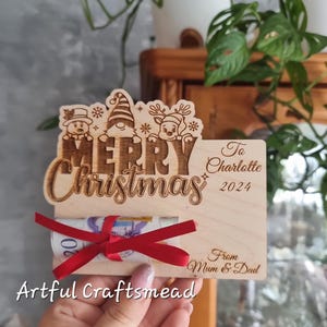 Personalized Plywood Christmas Voucher Bon Card, Unique Way for Give ...
