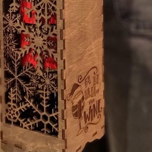 Christmas With Our Personalized Wooden Wine Box, Custom Wine Box for ...