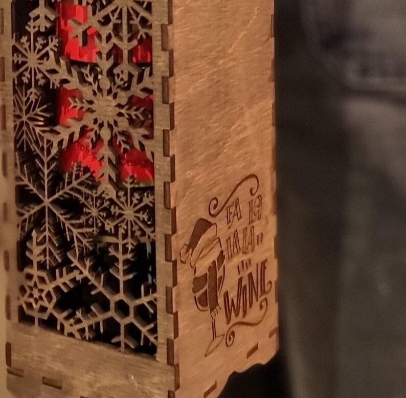 Christmas With Our Personalized Wooden Wine Box, Custom Wine Box for ...