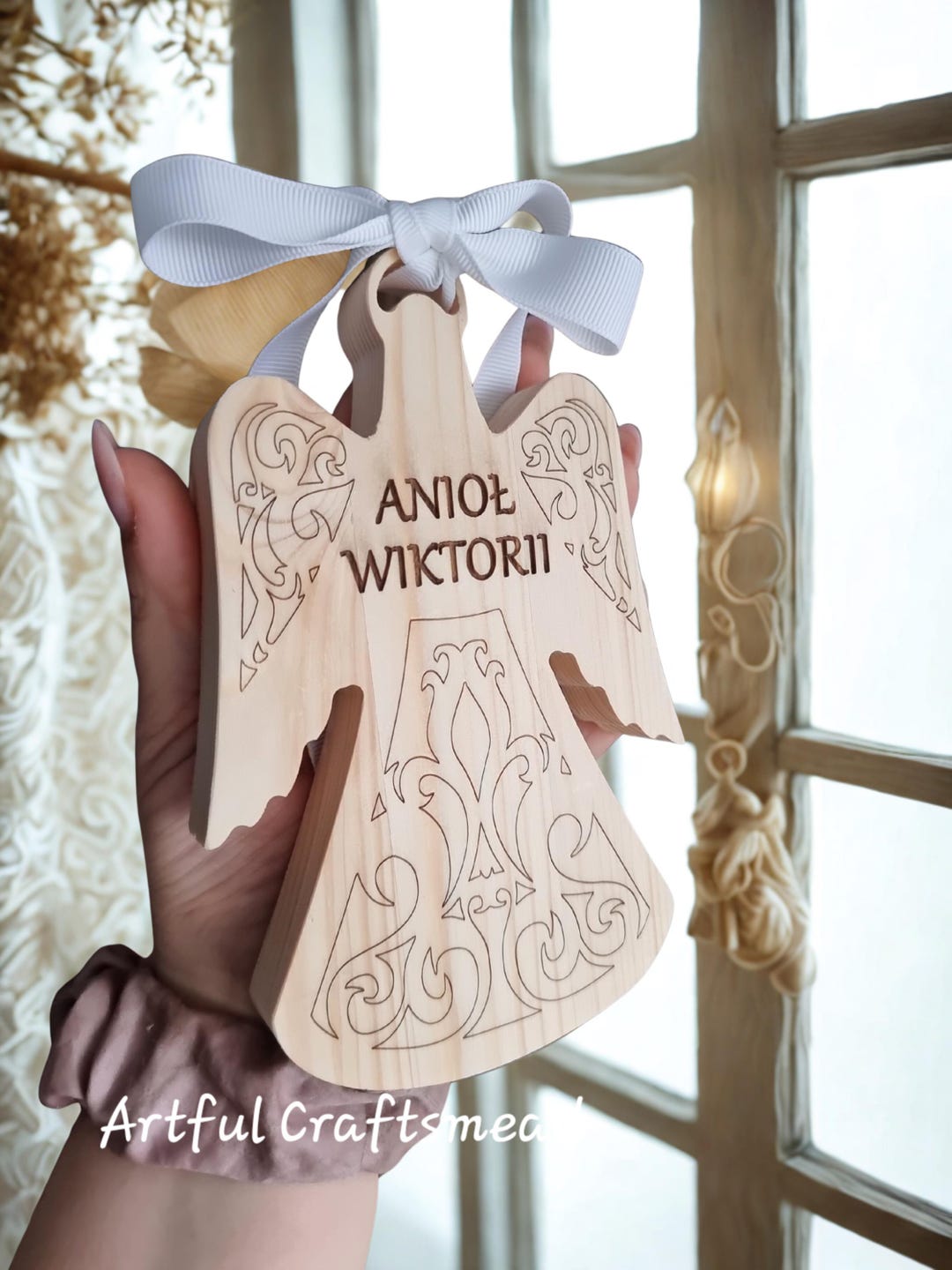 Personalised Wooden Guardian Angel | Handmade Pine Angel Keepsake ...
