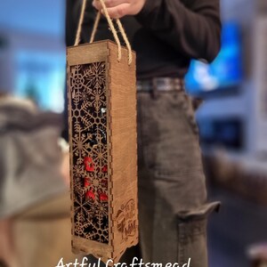 Christmas With Our Personalized Wooden Wine Box, Custom Wine Box for ...