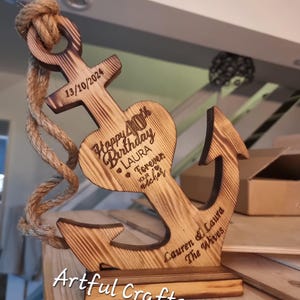 Personalized Wooden Anchor – A Timeless Keepsake for Any Occasion ...