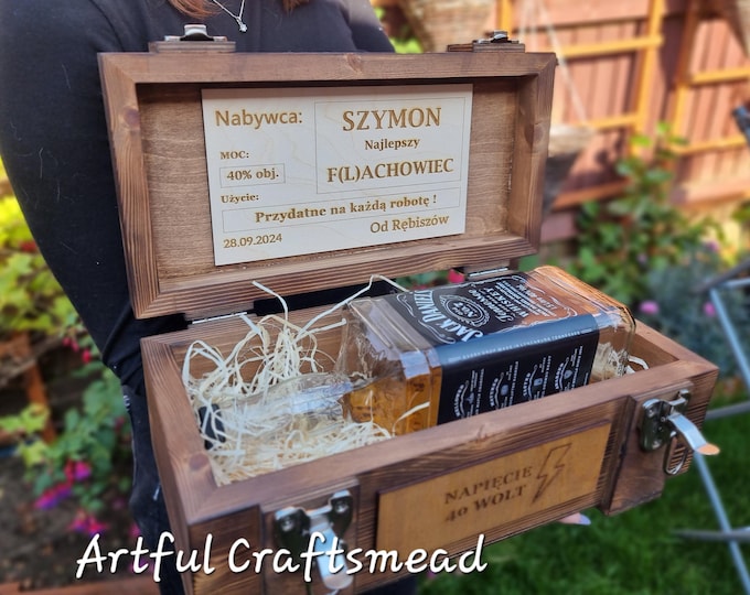 Lock Box - Bourbon/whiskey Gift Box With Keypad Lock - Etsy