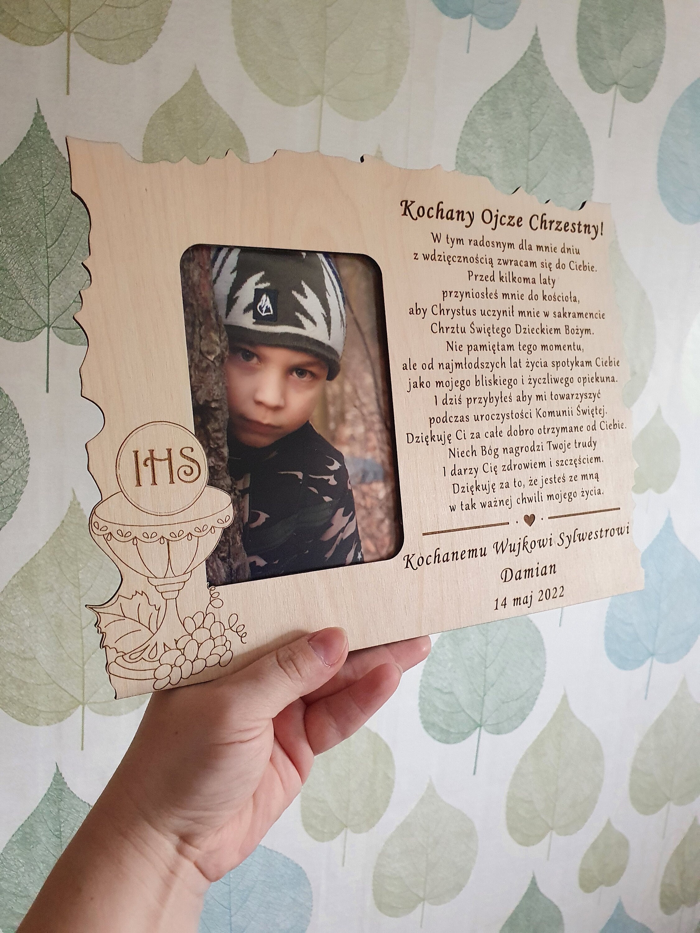 First Holy Communion Photo Frame - Personalised Name Photo Frame ...