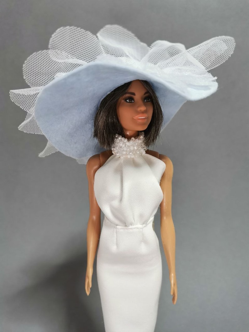 Felt Wide-brim Hat for 12-inch Dolls: Elegant Lace Doll Hat - Etsy