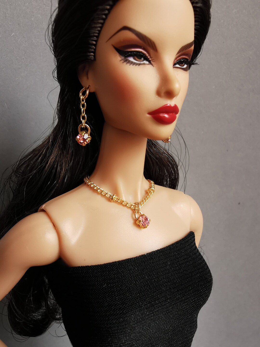 Luxury Gold Jewelry With Crystals for Dolls as Integrity Toys and All ...