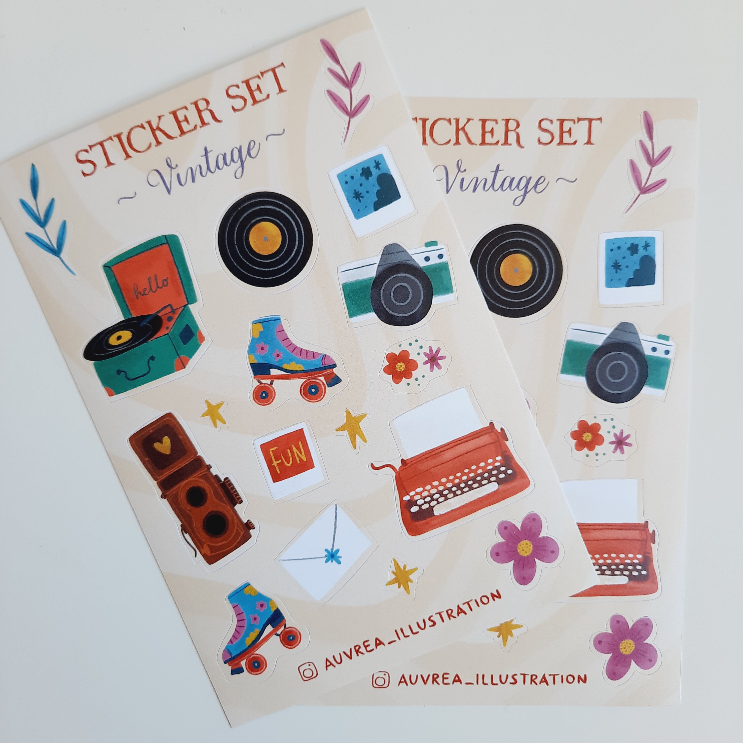 Vintage Sticker Set Bullet Journal Stickers, Planner Stickers