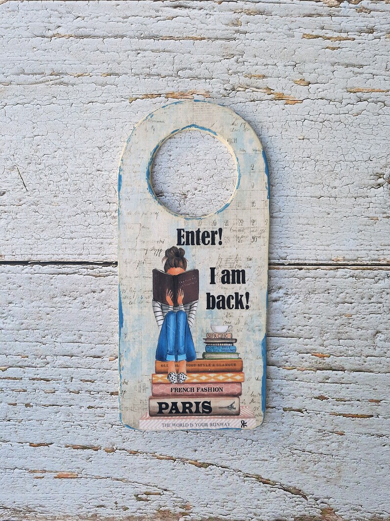 Reading Do Not Disturb Door Hanger Sign Bookworm Booklover Book ...