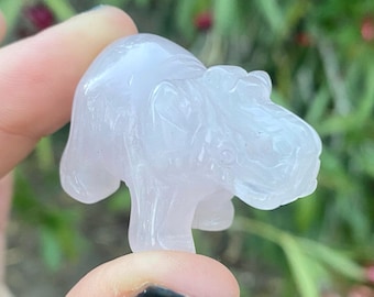 Rose Quartz Carvings Pink Crystal Hand Carved Elephant Natural Gemstone ...