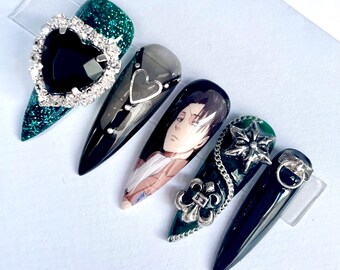Attack on Titan Nails - Etsy