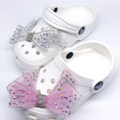 Rhinestone Glitter Bow Crocs Charms . Pretty Bow Charms - Etsy