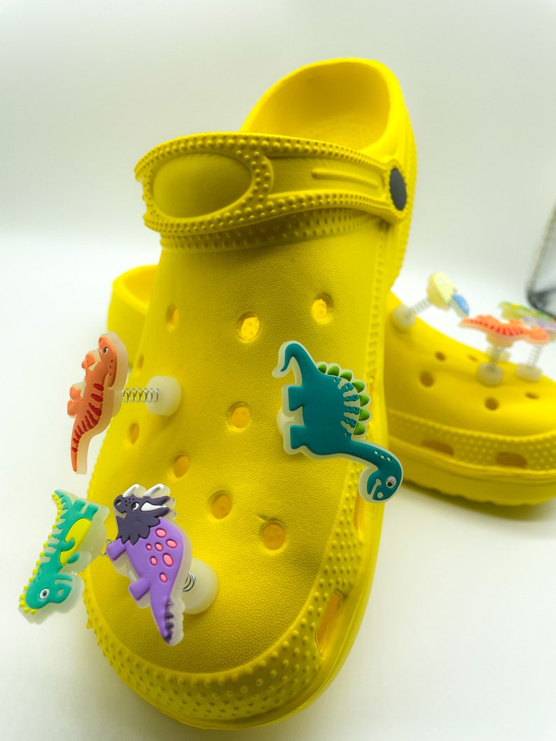 Dinosaur Crocs Charms . Glow in the Dark Croc Charms Bouncing - Etsy