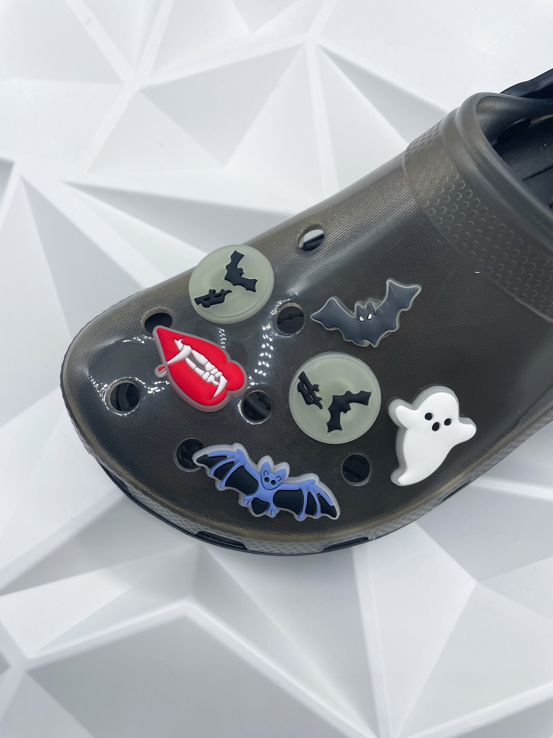 Scary Spooky Croc Charm , Skeleton Croc Charm , Ghost Croc Charm , Bat ...