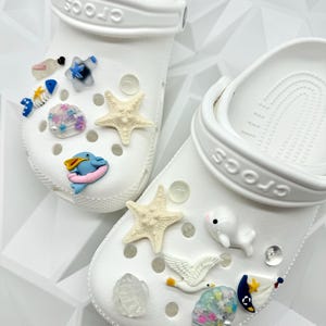 Ocean Themed Croc Charms Set, Cute Sea Life and Beach Accessories for ...