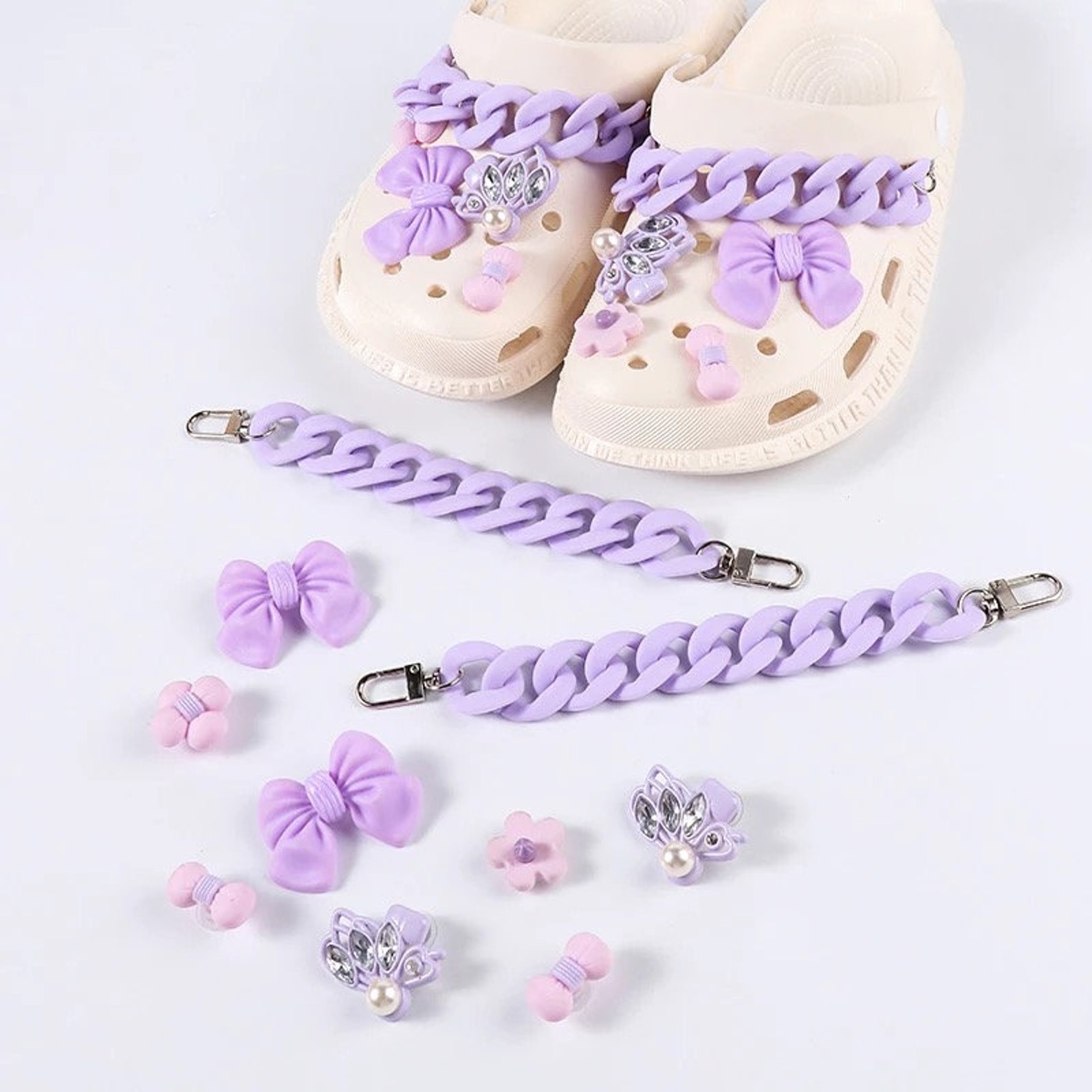 Crocs Chain Sets of 10 Pcs . Pastel Crocs Chains Sets - Etsy