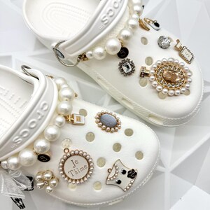 Paris Vintage Girly Rhinestone Croc Charms Set of 10 . Luxury Croc ...