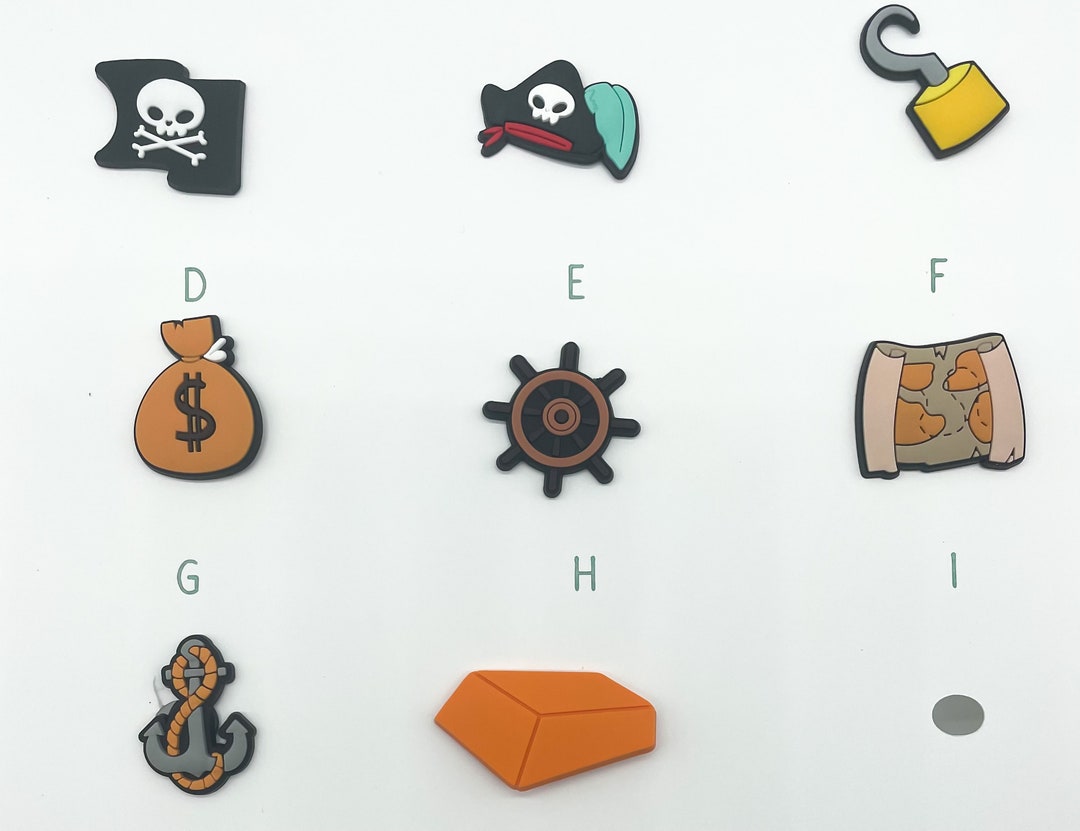 Pirate Croc Charm: Skeleton, Treasure, & More - Etsy