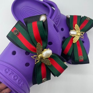 Black Flower Croc Charm. Rhinestone Croc Charms Set of 15 . Luxury Croc ...