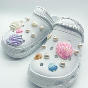 Sea Shell Mermaid Pearls Croc Charms Set of 20pcs - Etsy