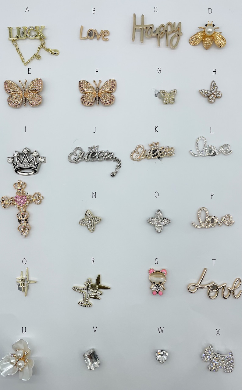 Gold Crocs Charmsbling Crocs Charms . Butterfly Crocs Charms - Etsy
