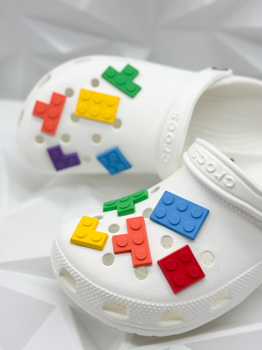 Block Crocs Charms , Rainbow Crocs Charms, Colorful Crocs Charms ...