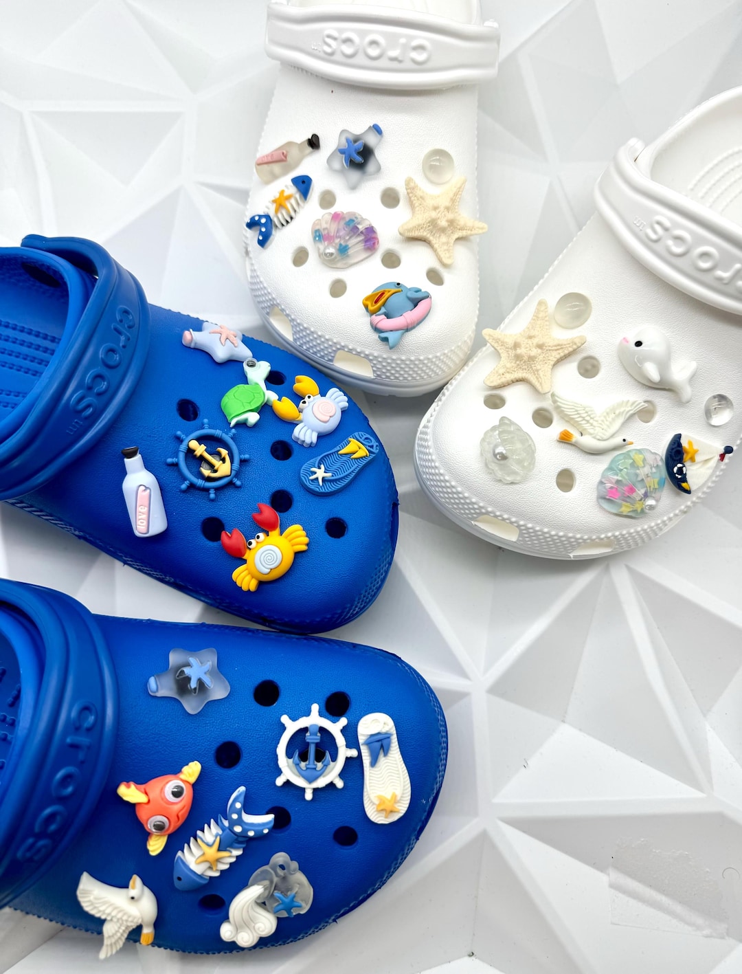 Ocean Themed Croc Charms Set, Cute Sea Life and Beach Accessories for ...