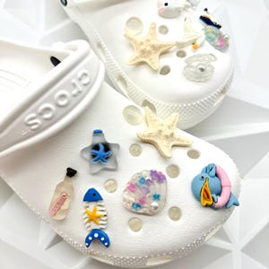 Ocean Themed Croc Charms Set, Cute Sea Life and Beach Accessories for ...