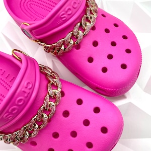 Bling Croc Chains. Rhinestone Croc Chains. Gold Croc Chain, Silver Croc ...