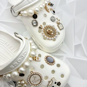 Paris Vintage Girly Rhinestone Croc Charms Set of 10 . Luxury Croc ...