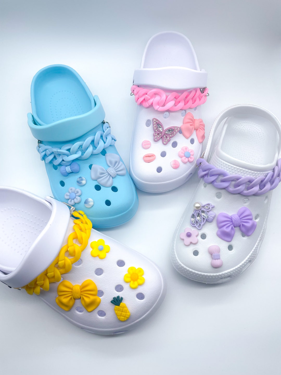 Crocs Chain Sets of 10 Pcs . Pastel Crocs Chains Sets - Etsy