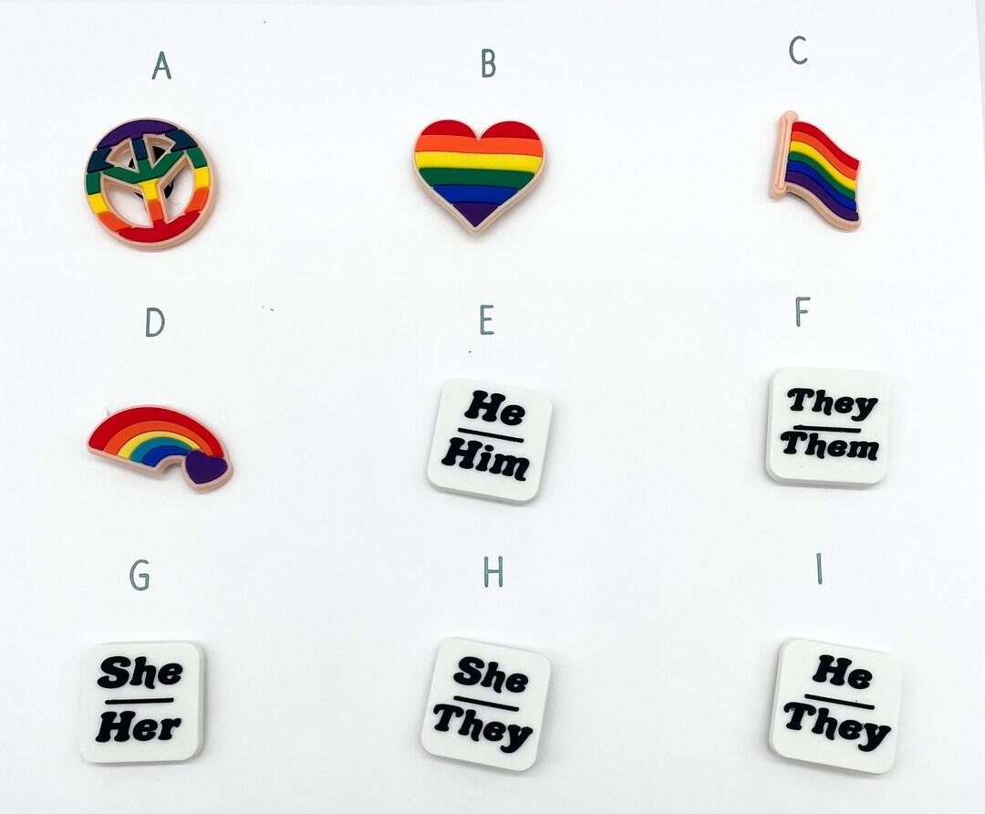 Rainbow Croc Charms. Gender Crocs Charms. Pride Crocs Charms. Happy ...