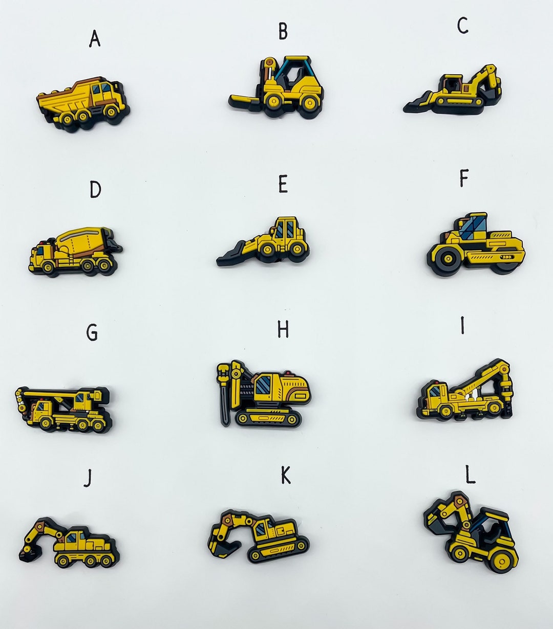 Construction Crocs Charms Excavator Crocs Charms Yellow - Etsy