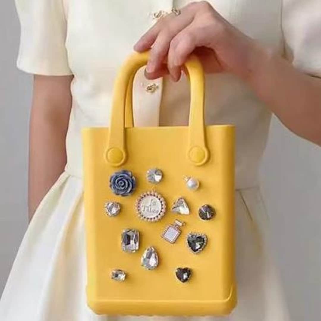 Personalized Tote Bags. Croc Bag . PVC Bag Croc Charms. PVC Plastic ...