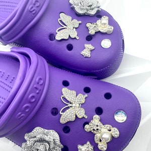 Teddy Bear Croc Charm Set. Flower Croc Charm. Rhinestone Croc Charms ...