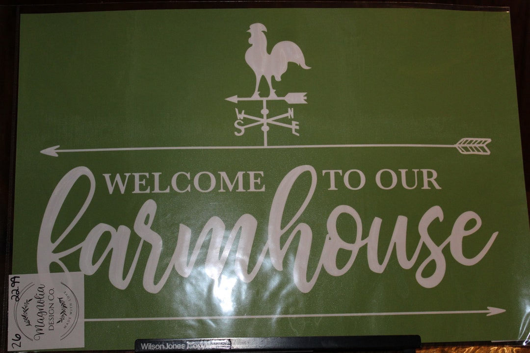 Magnolia Design Welcome to Our Farmhouse Silk Screen Transfer, Reusable ...
