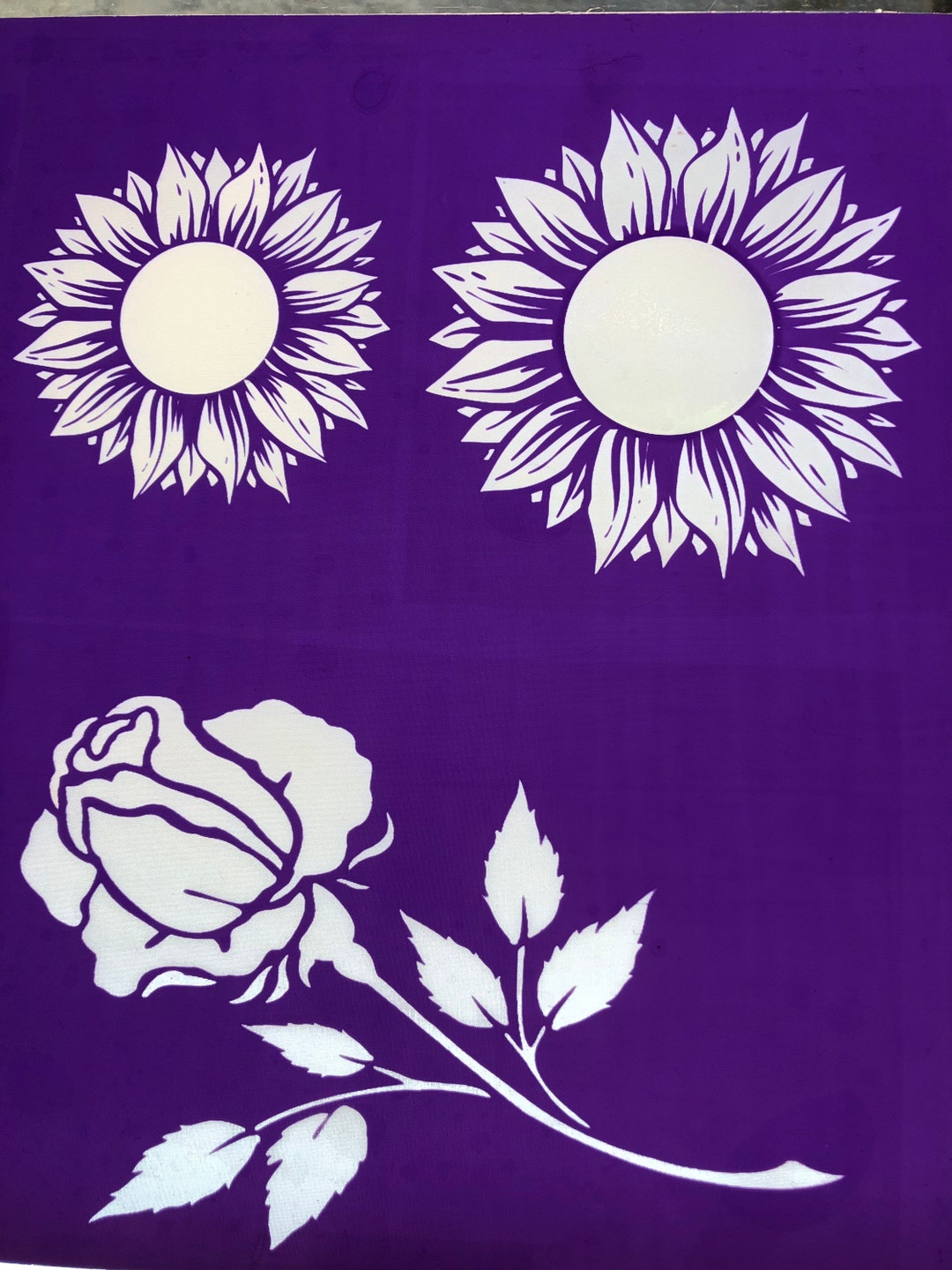 Sunflower Silk Screen Reusable Transferssunflower Silk Screen - Etsy