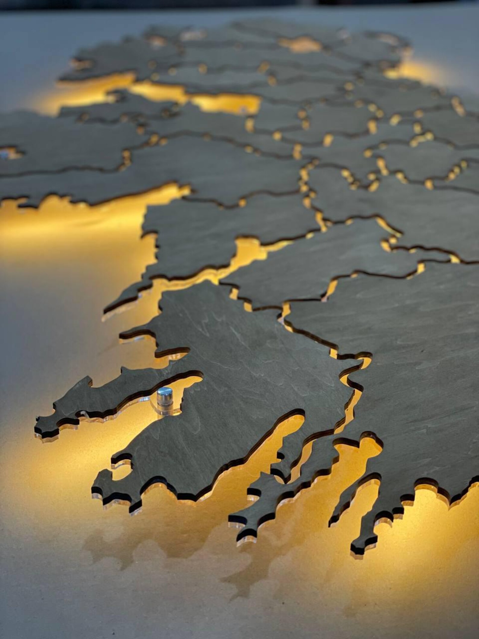 Engraved Wooden Ireland Map, Large Wall Decor, Travel Map, Home and ...