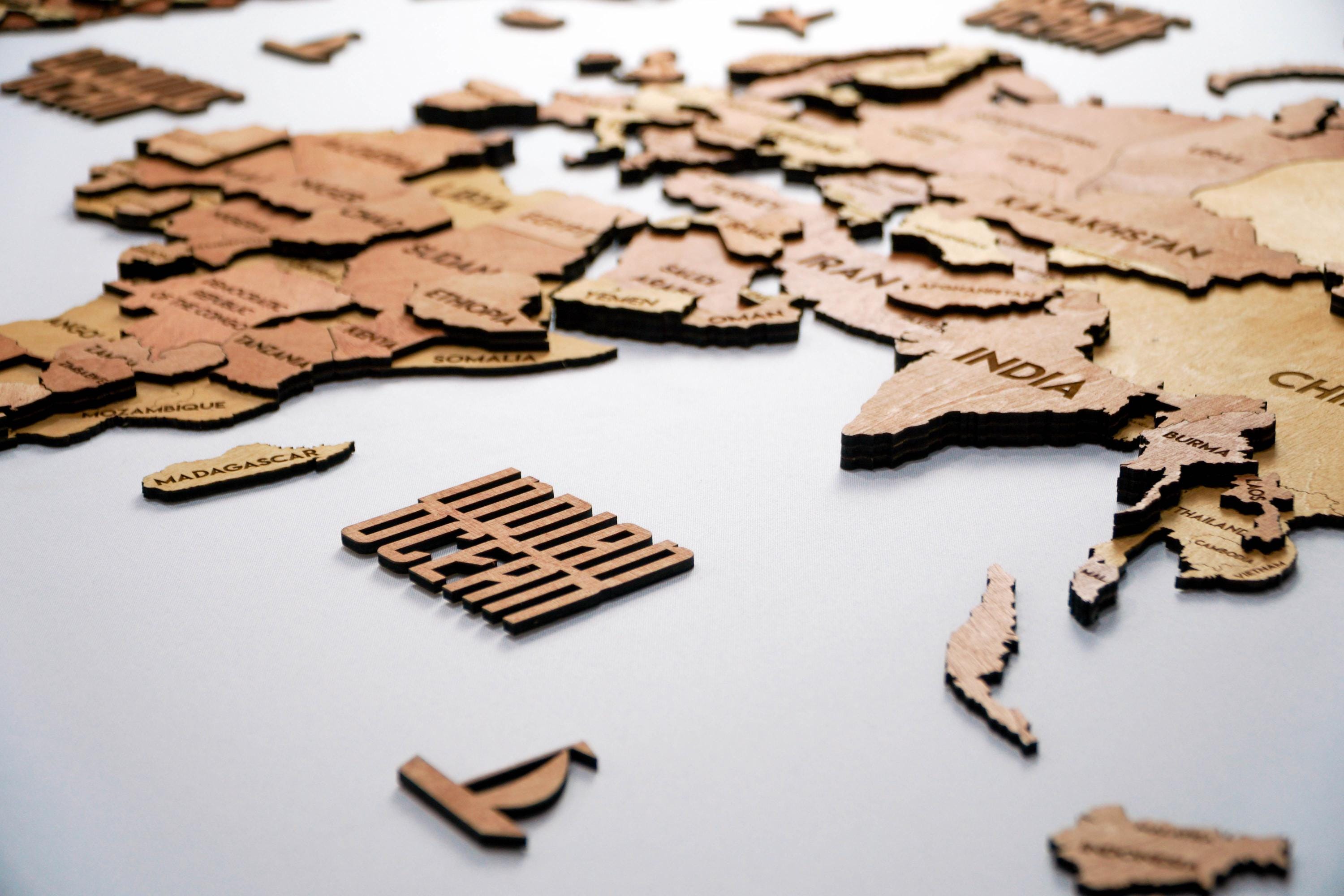 3D Light-up World Map – Handmade Wooden Wall Art | Gift for Dad ...