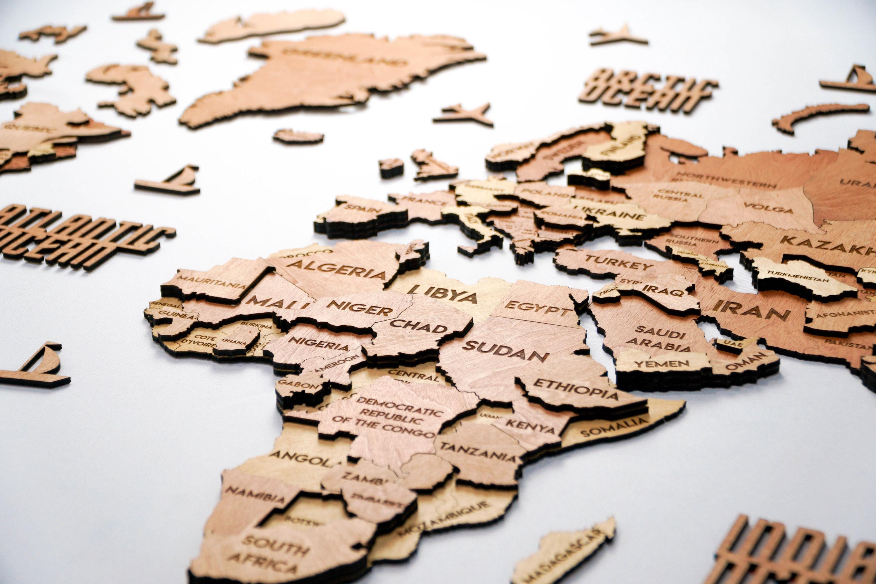 3D Light-up World Map – Handmade Wooden Wall Art | Gift for Dad ...