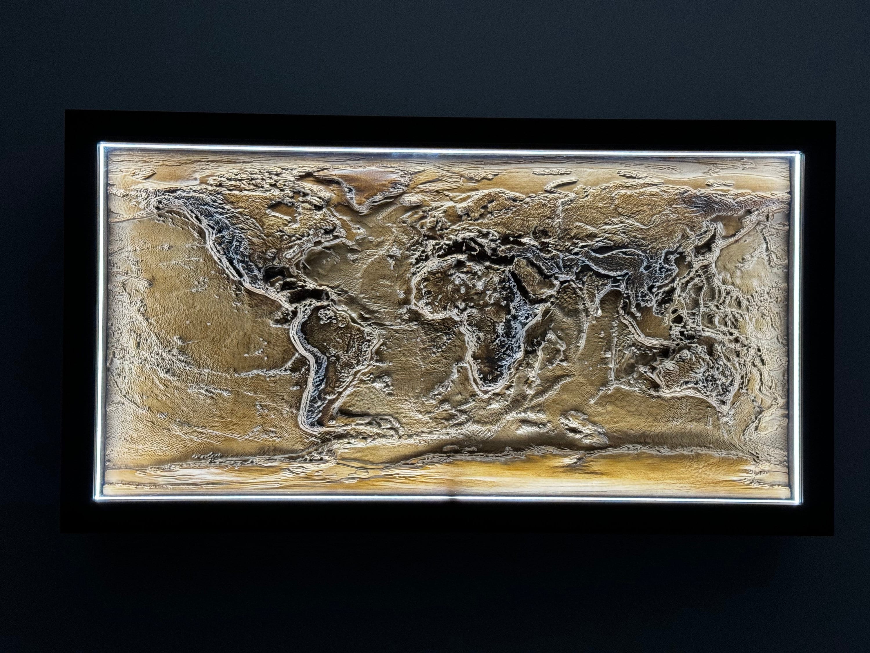 Minimalist 3D World Map, LED Map World, Wooden Travel Map, Wood World ...