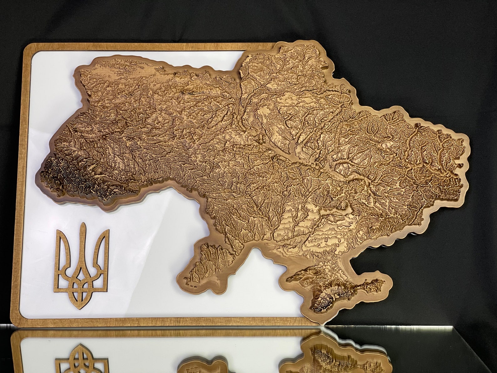 Wooden Topographic Map of Ukraine 3D, Travel Map - Etsy