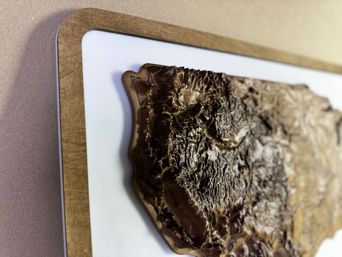 3D USA Map Color Nut, Wooden Travel Map, Topographic Map, 3D Wooden Map ...