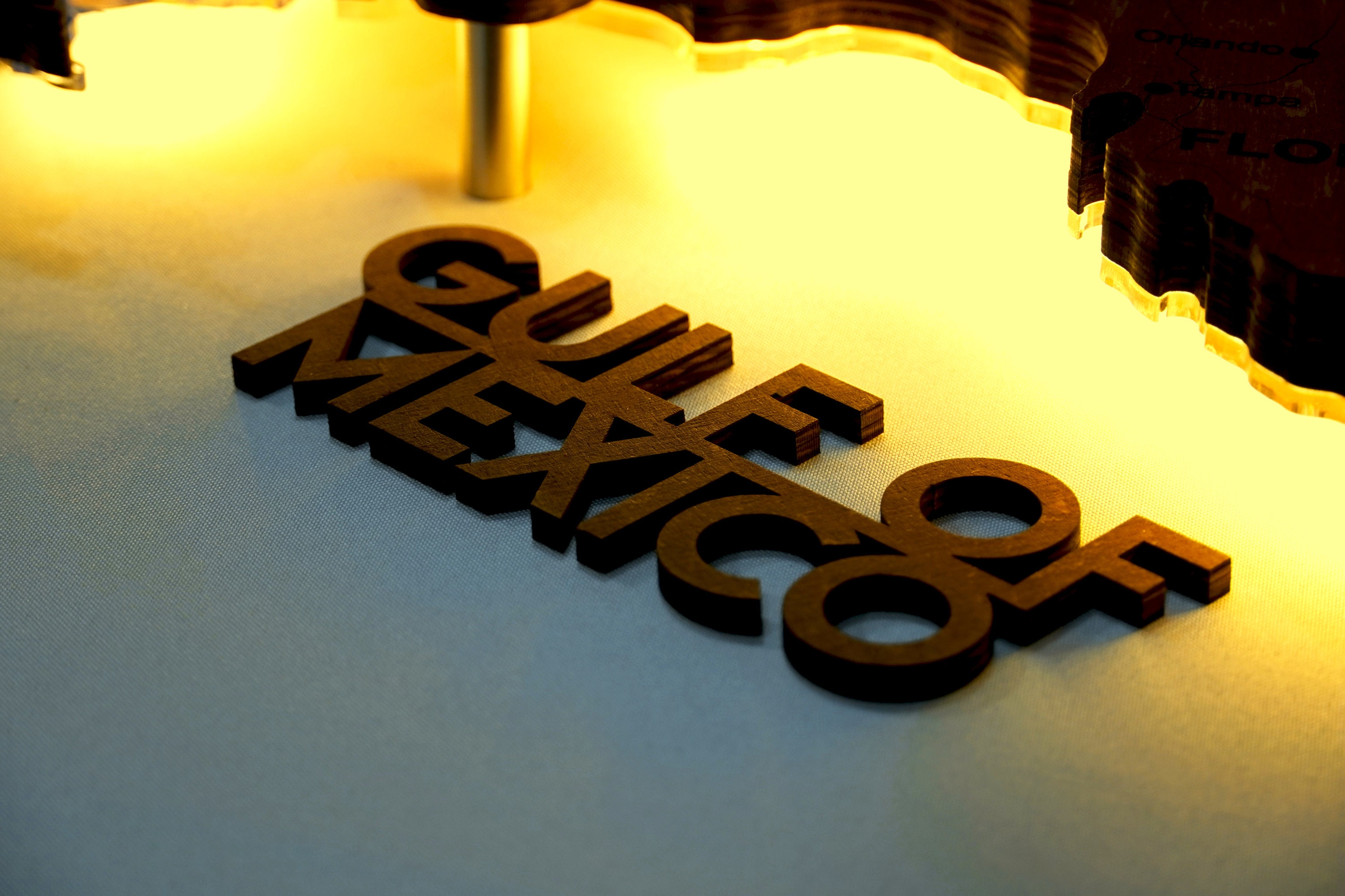 USA Acrylic Map With Rivers, Wood World Map, 3D Wall Decor, Wall Art ...