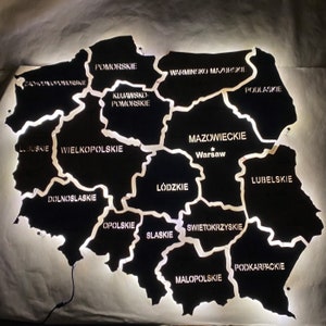 Poland Map Wall Art, Vintage Map of Poland, Poland Gifts, Wooden World ...