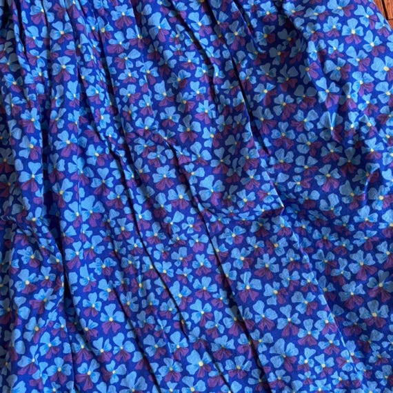 Vintage Little Girl’s Collared Blue Floral Dress with… - Gem