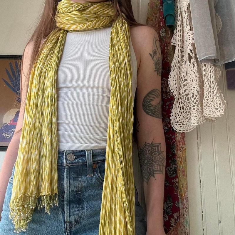 Chartreuse Scarf - Etsy